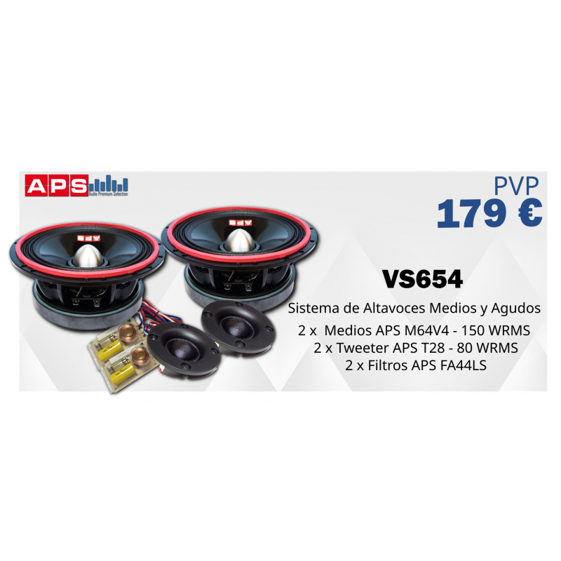 Sistema de Altavoces APS VS654 - Potencia y Calidad.